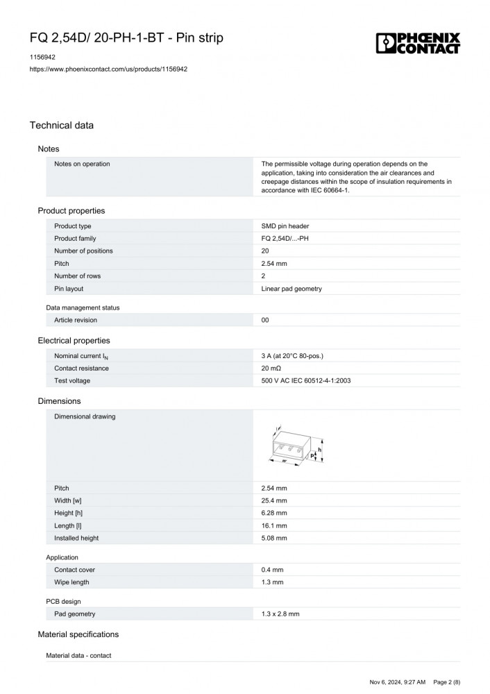 Phoenix Contact 1156942 technical document page 2