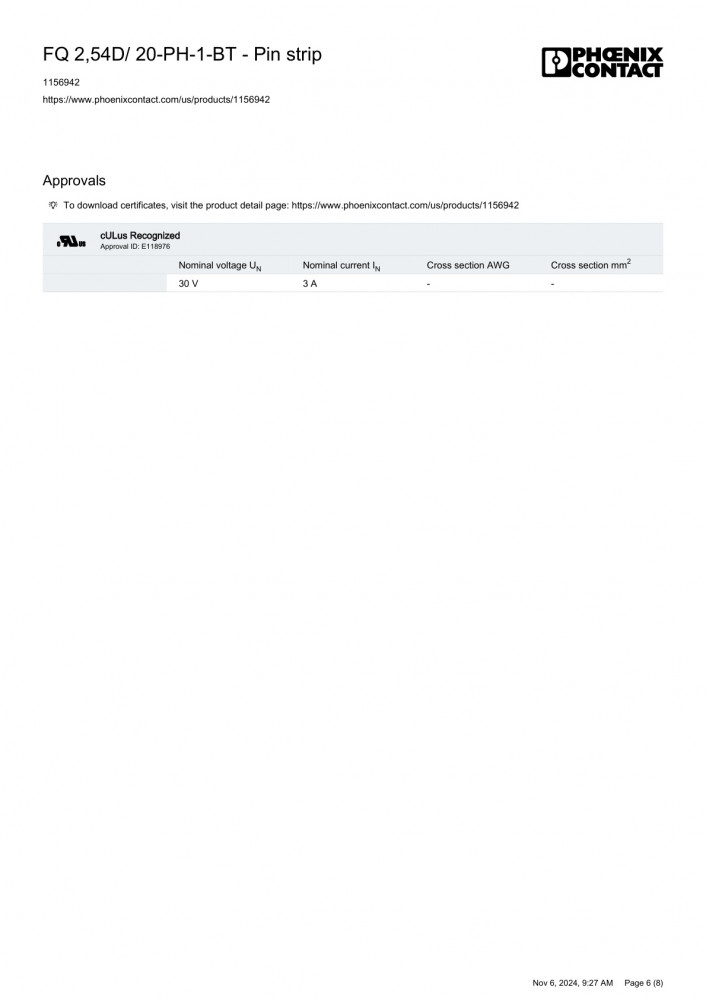 Phoenix Contact 1156942 technical document page 6