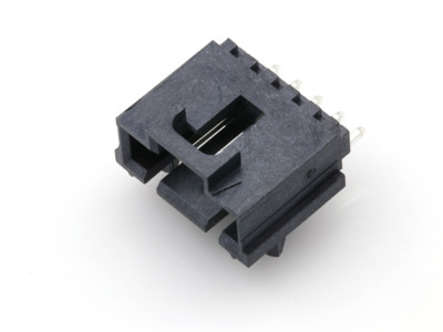 2.54mm Pitch SL Header, Single Row, Right-Angle, LCP, Shrouded, Surface Mount, with Pegs, 0.75µm Selective Gold (Au) Plating, 4 Circuits, Tube