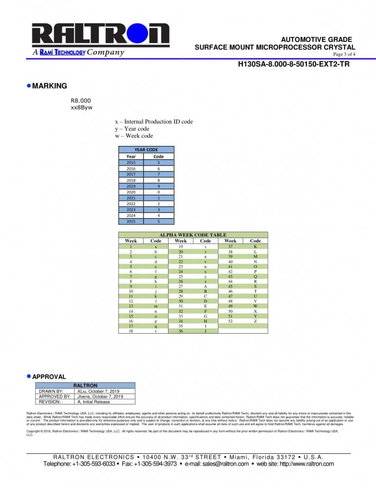 H130SA-8.000-8-50150-EXT2-TR datasheet page 3