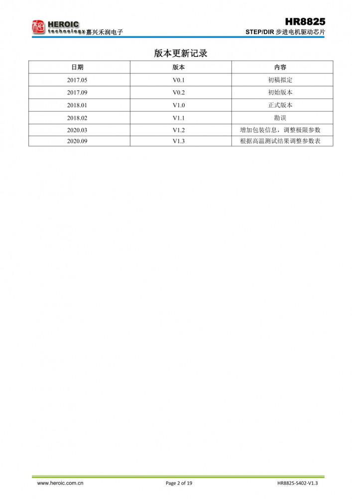 HR8825 datasheet page 2