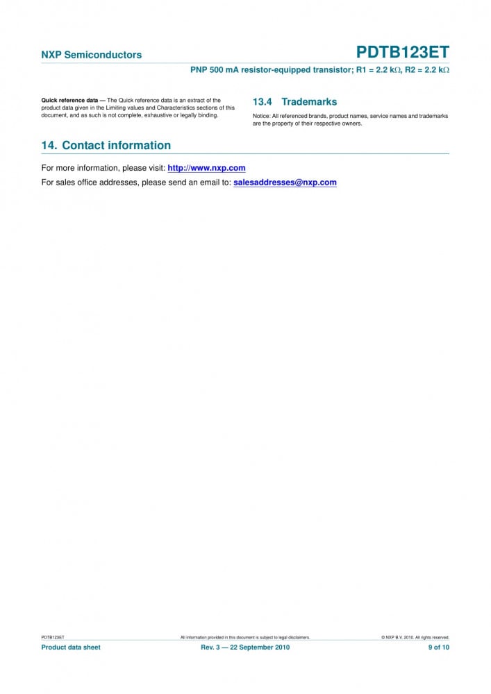 PDTB123ET datasheet page 10