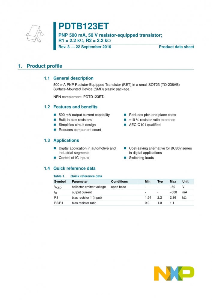 PDTB123ET datasheet page 2