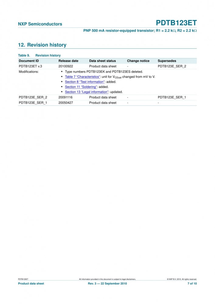 PDTB123ET datasheet page 8