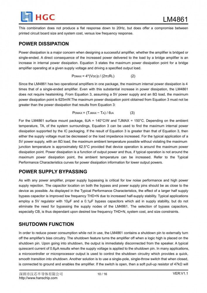 LM4861DRG datasheet page 10
