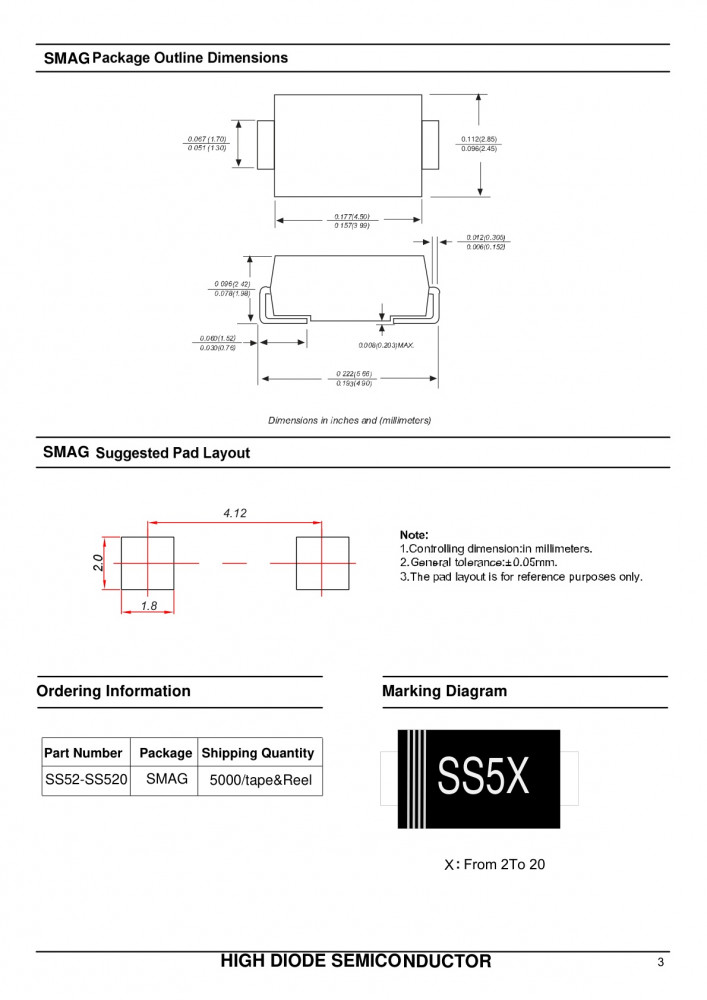High Diode SS54 datasheet page 3