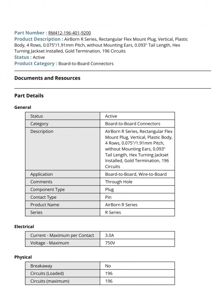 RM412-196-401-9200 technical document page 1