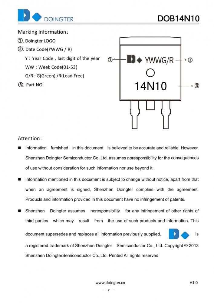 DOB14N10 datasheet page 7