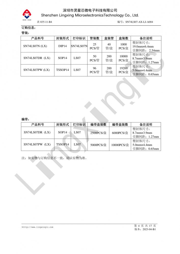 SN74LS07 datasheet page 4