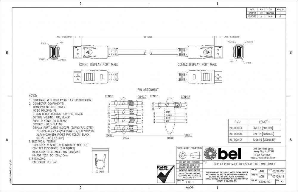 BC-DD010F technical drawing page