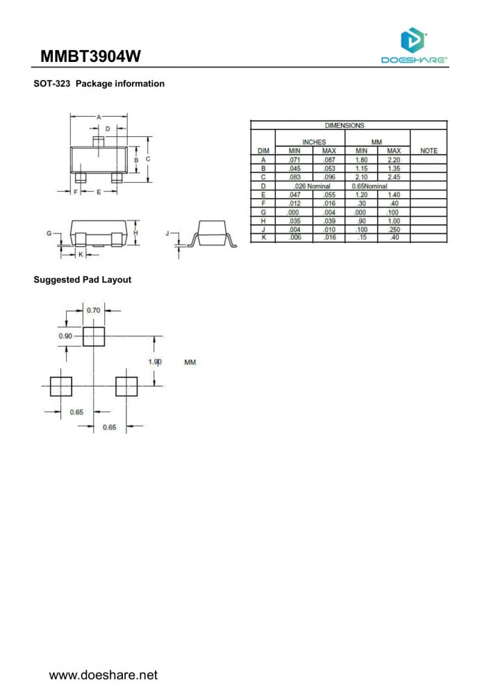 MMBT3904W datasheet page 4