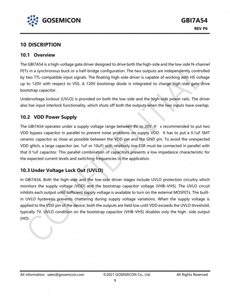 GBI7A54NOCR datasheet page 9