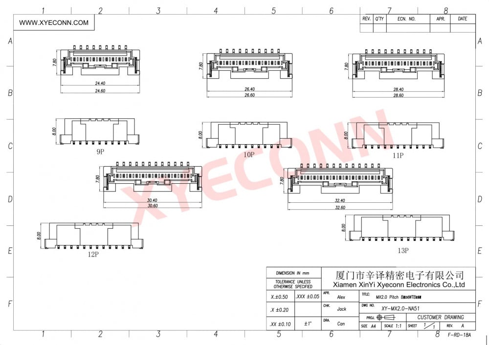 XY-MX2.0 technical drawing page 3