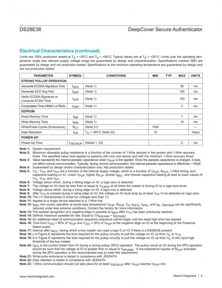 DS28E36 datasheet page 4