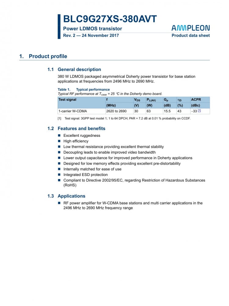 BLC9G27XS-380AVTY datasheet page 1