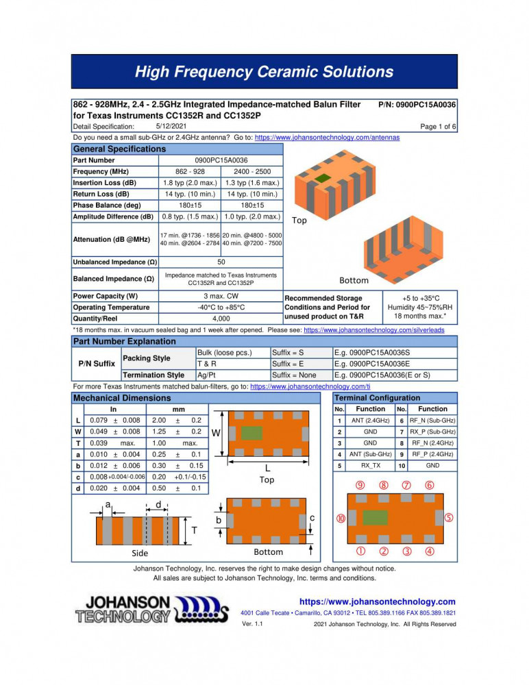 0900PC15A0036E datasheet page 1