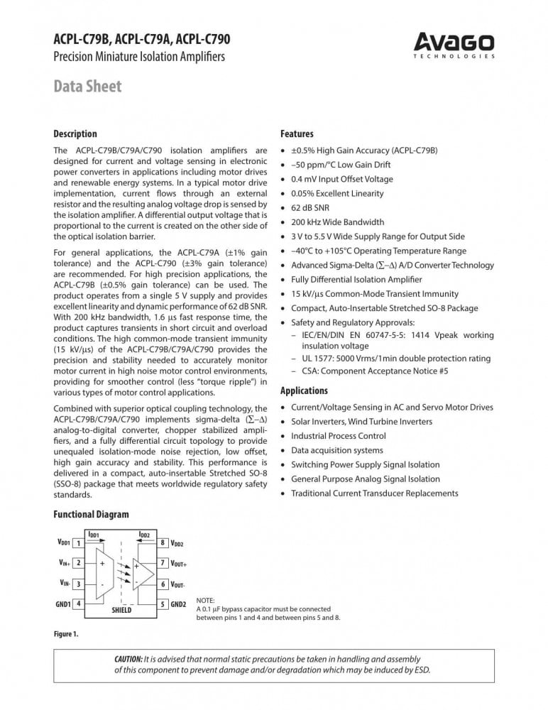 ACPL-C79A-500E datasheet page 1