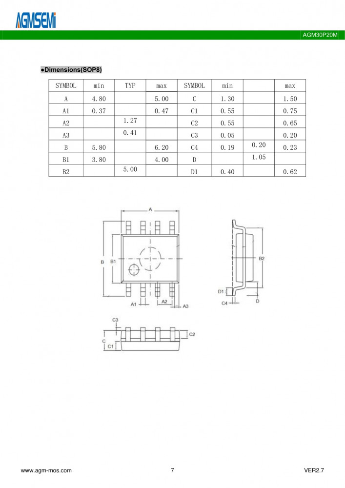AGM30P20M datasheet page 7