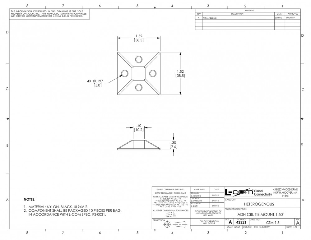 L-com CTM-1.5 technical document page