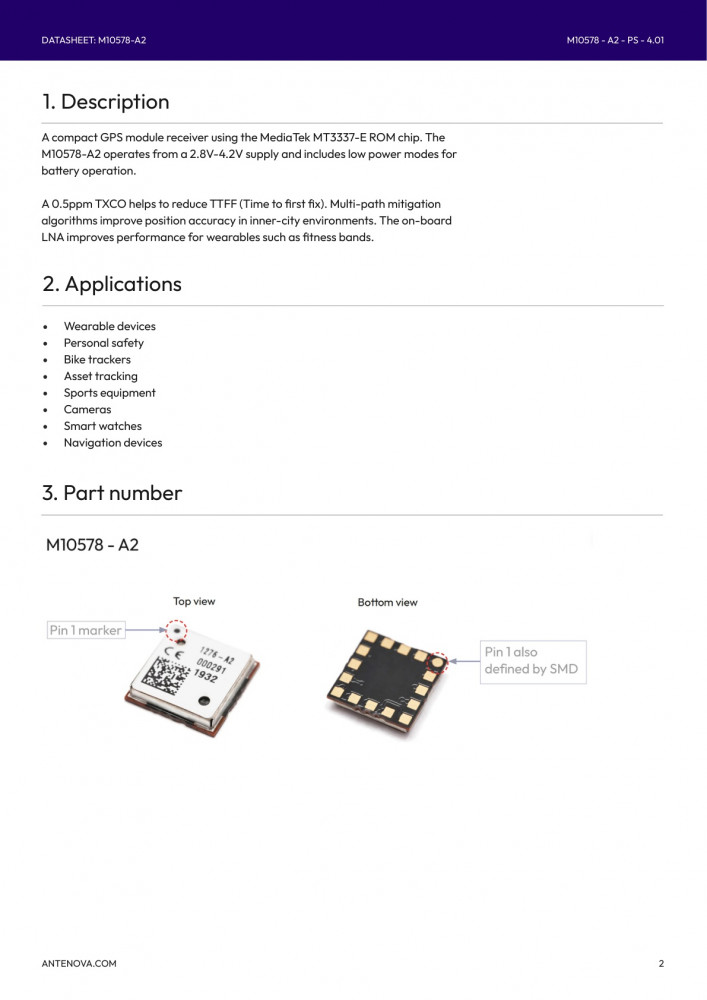 M10578-A2 datasheet page 2