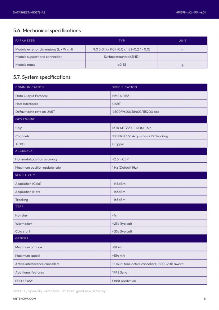 M10578-A2 datasheet page 5