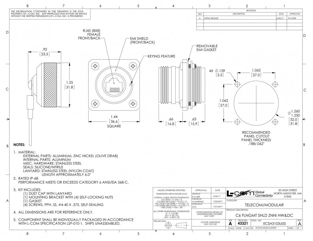 L-com ECSH3103U00 technical document preview
