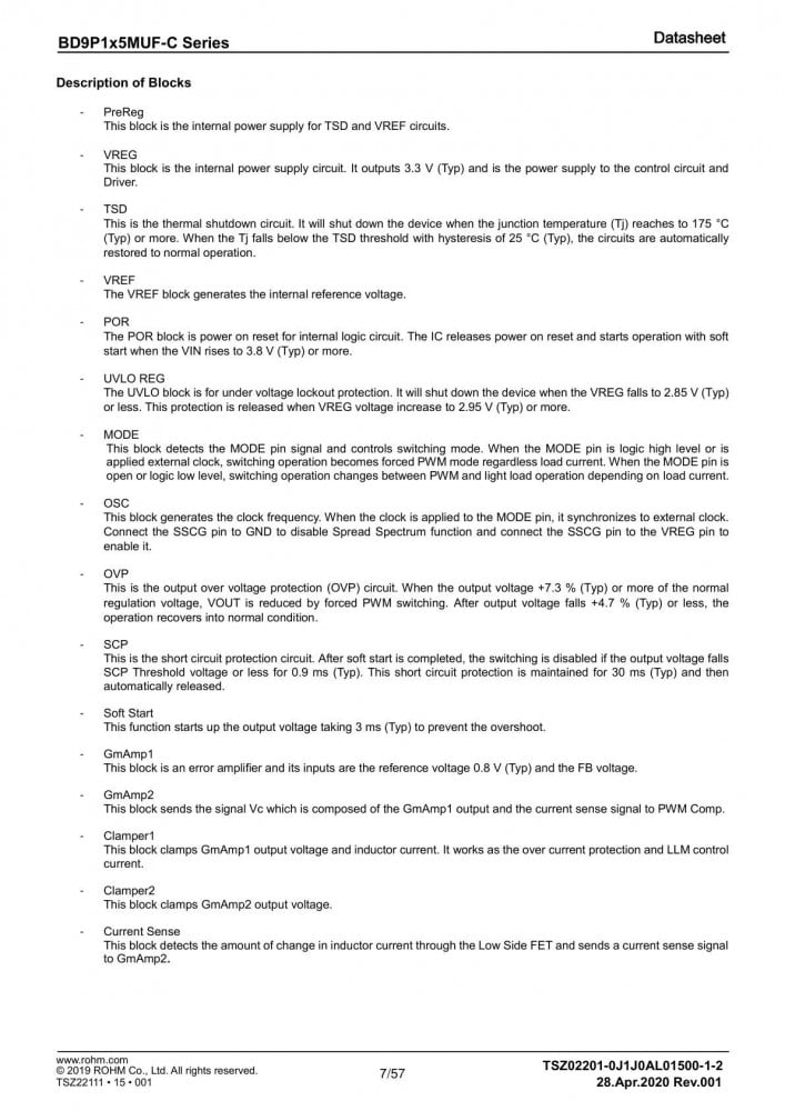 BD9P135MUF-CE2 datasheet page 7