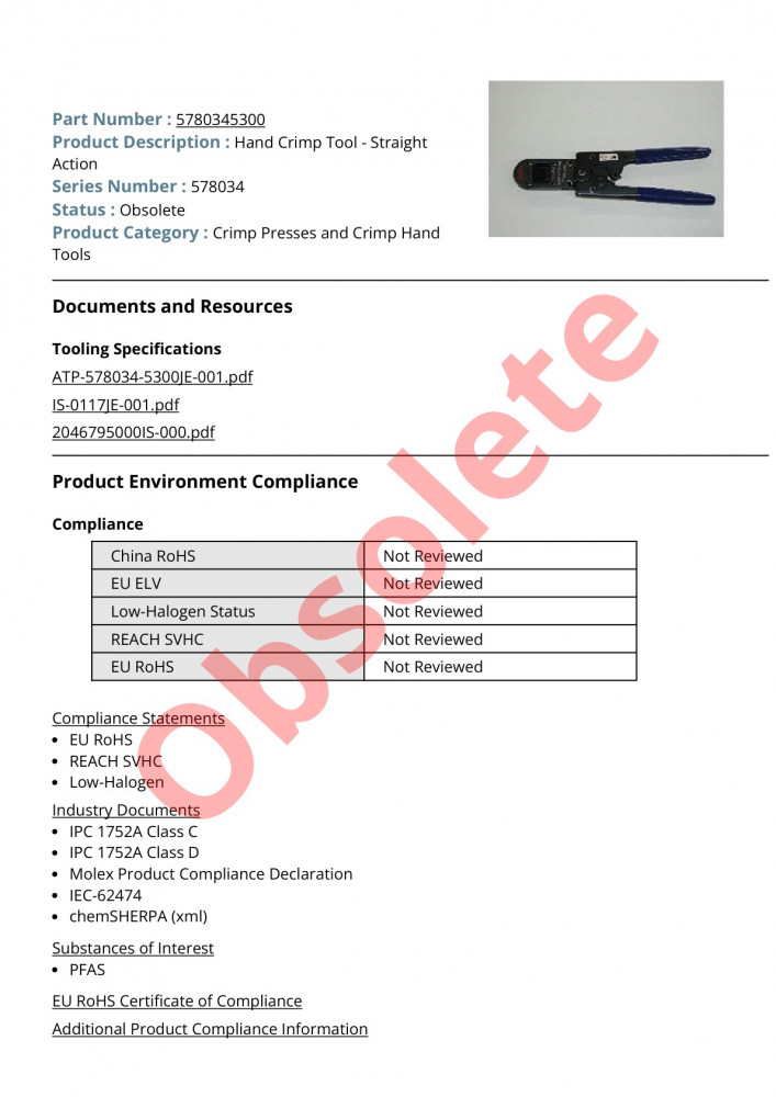 5780345300 technical document preview, page 1