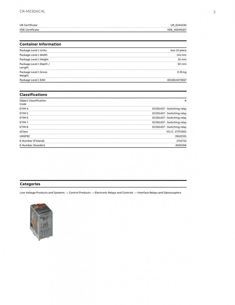 ABB CR-M230AC4L technical document page 3