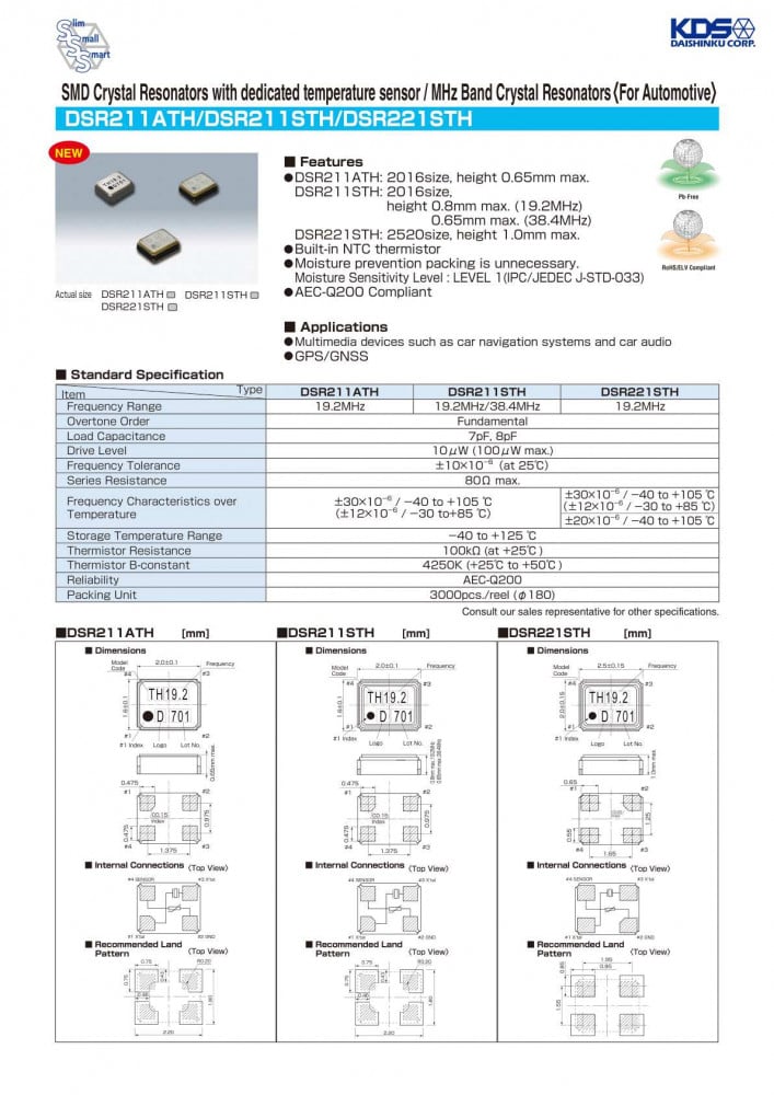 KDS 1MAA19200ACA technical document page