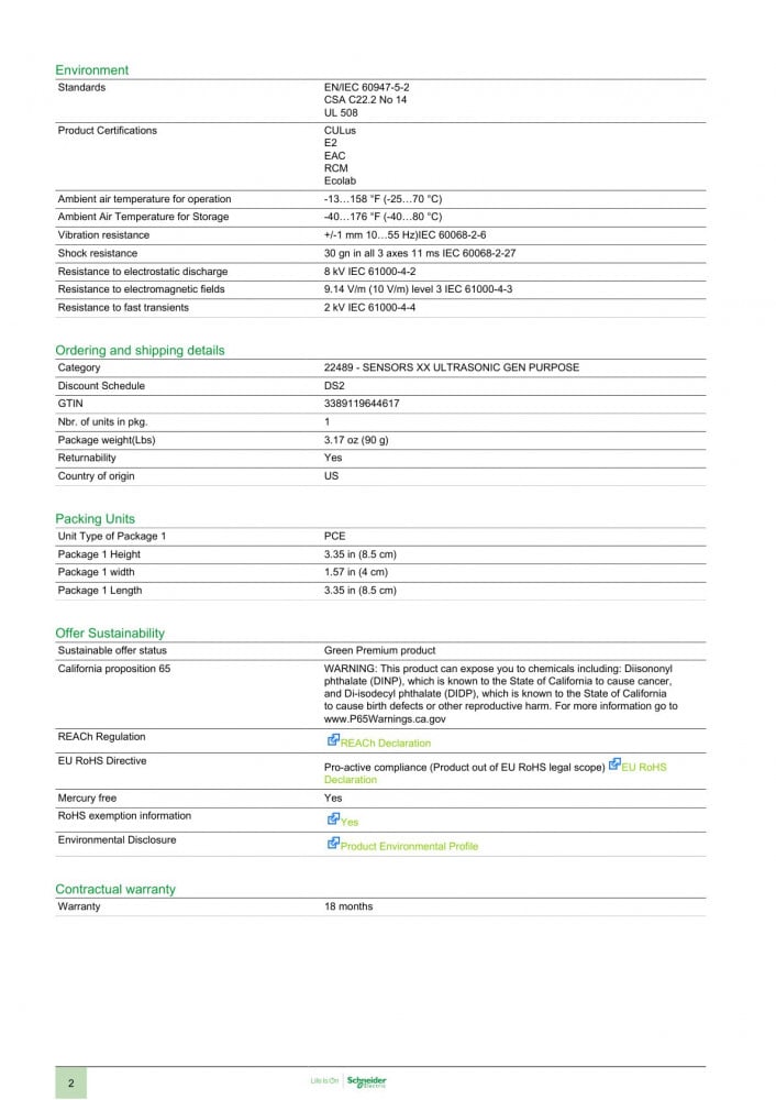 XXS30P1VM12 technical document page 2