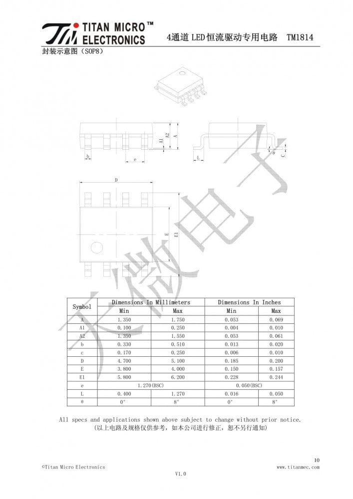 TM1814 datasheet page 10