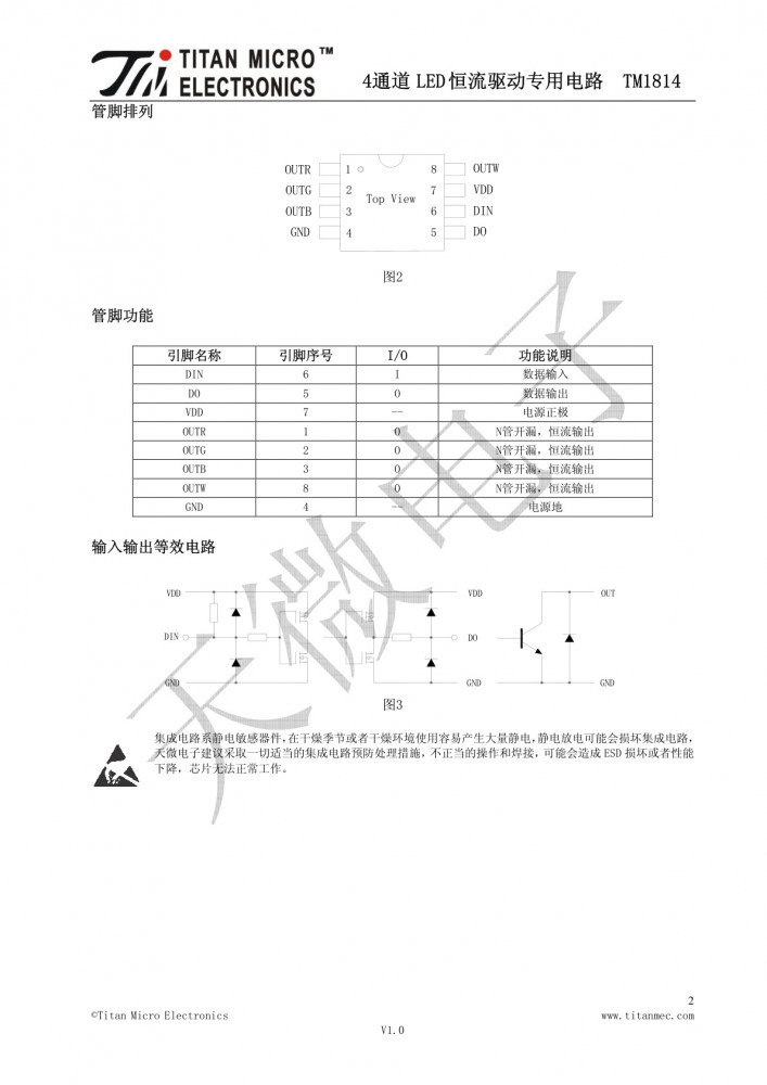 TM1814 datasheet page 2