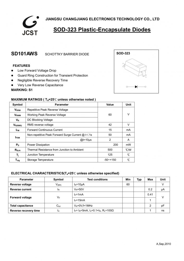 JSCJ SD101AWS S1 datasheet page