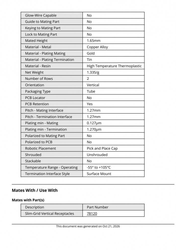 MOLEX 879335007 technical document preview, page 3