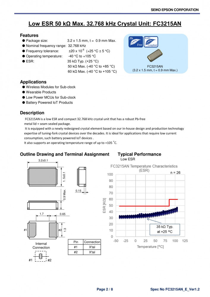 EPSON FC3215AN datasheet page 2