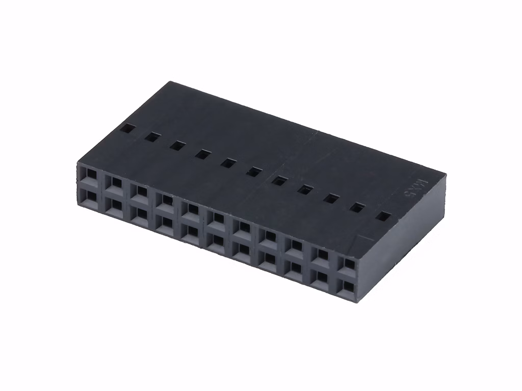 2.54mm Pitch SL Crimp Housing, Dual Row, Version A, Non-polarized, 54 Circuits, Black