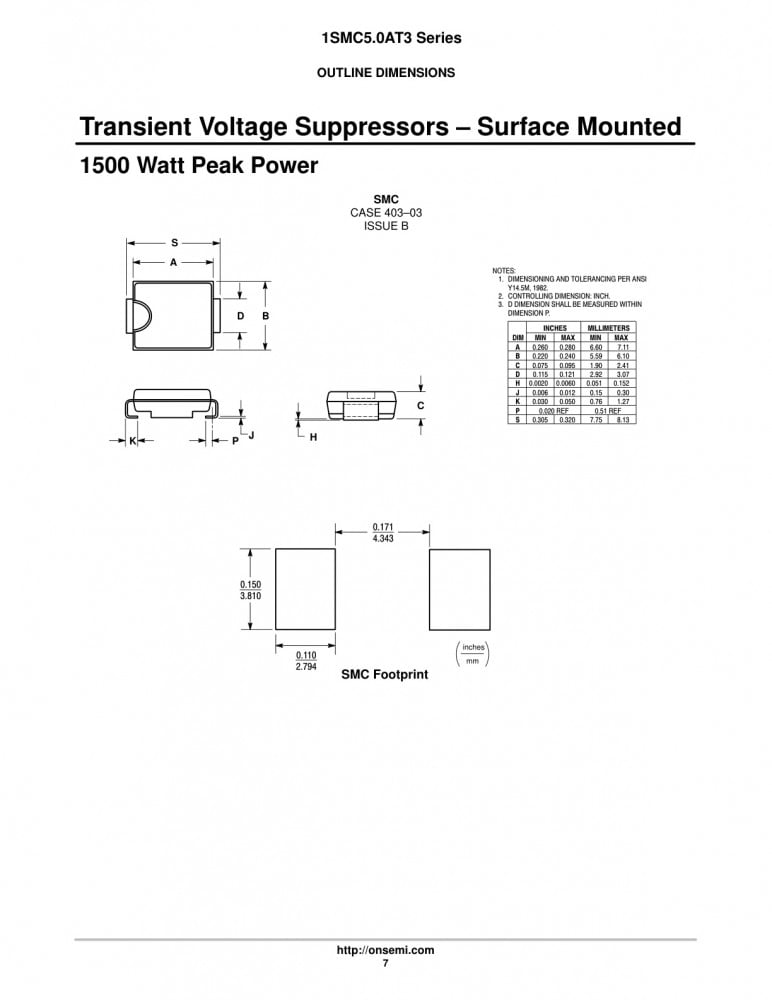 1SMC51AT3G datasheet page 7