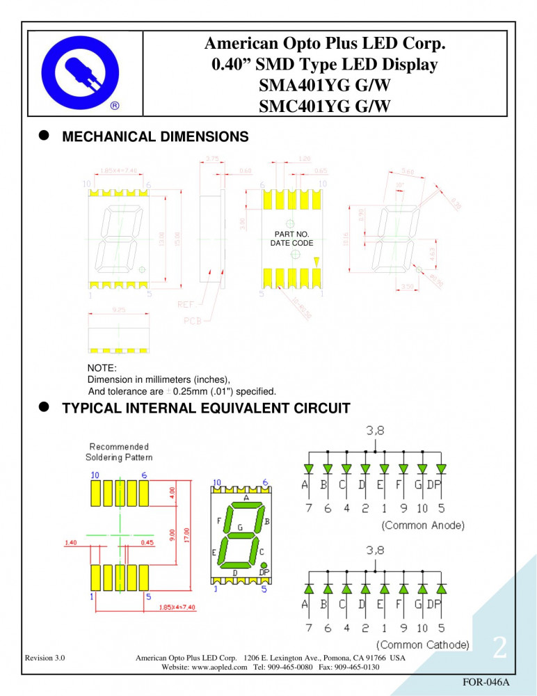 SMA401YG datasheet page 2