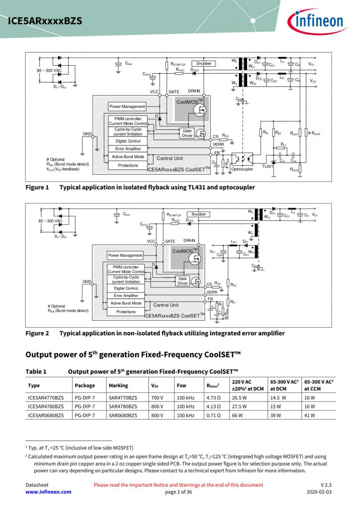 ICE5AR4770BZS technical document page 2