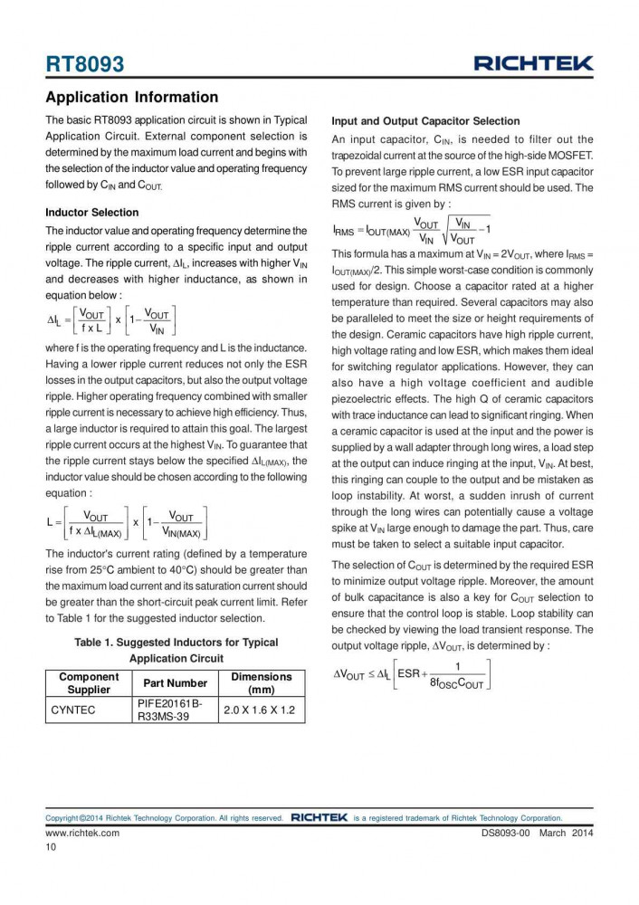 RT8093 datasheet page 10