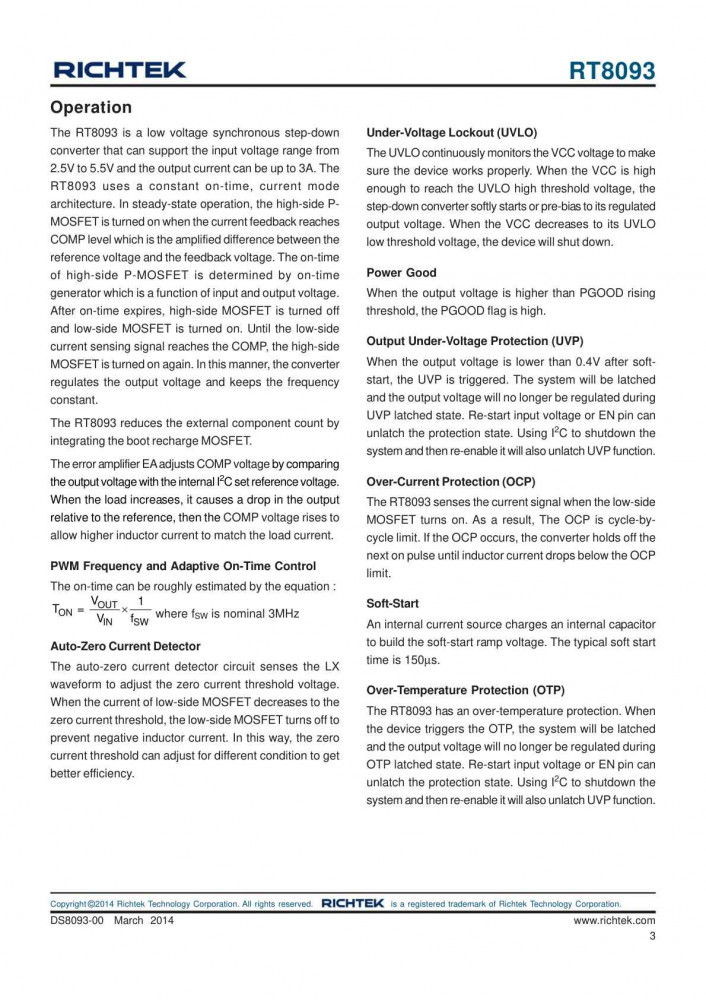 RT8093 datasheet page 3