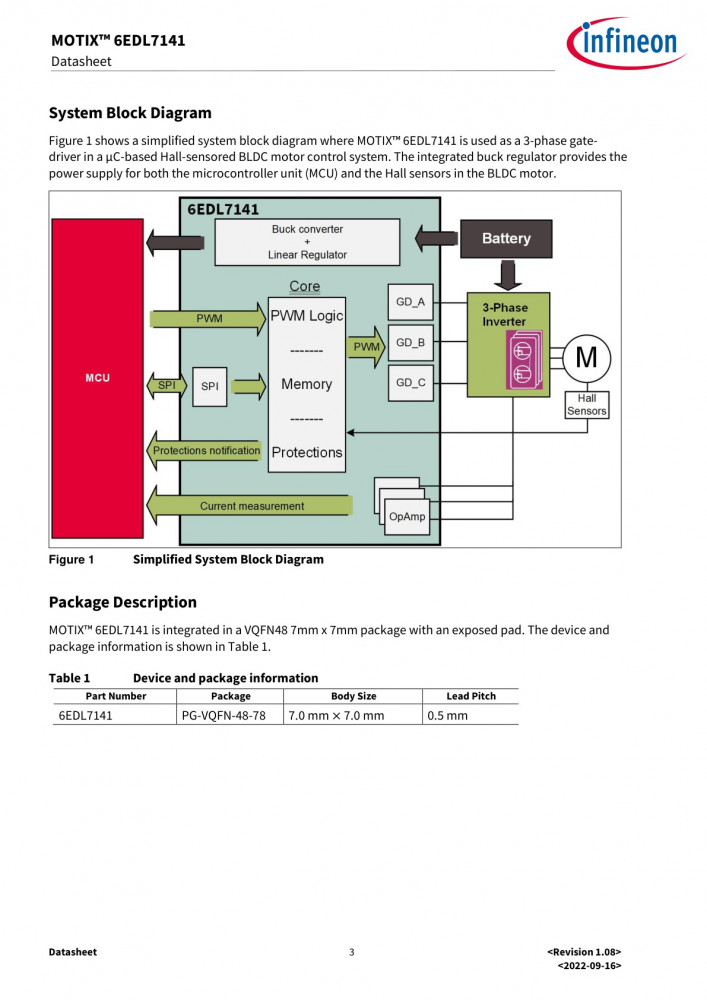 6EDL7141XUMA1 datasheet page 3