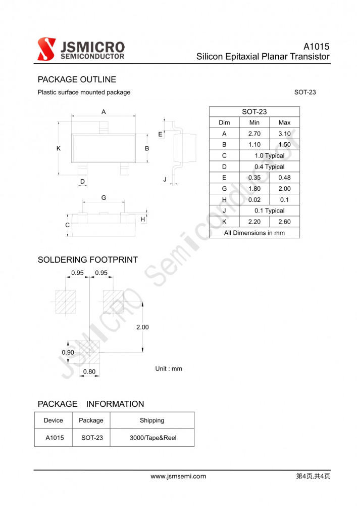 A1015 datasheet page 4
