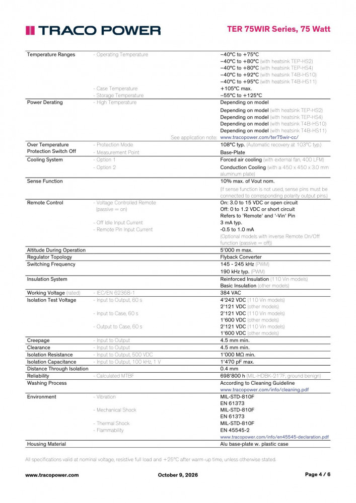 TER 75WIR technical document page 4
