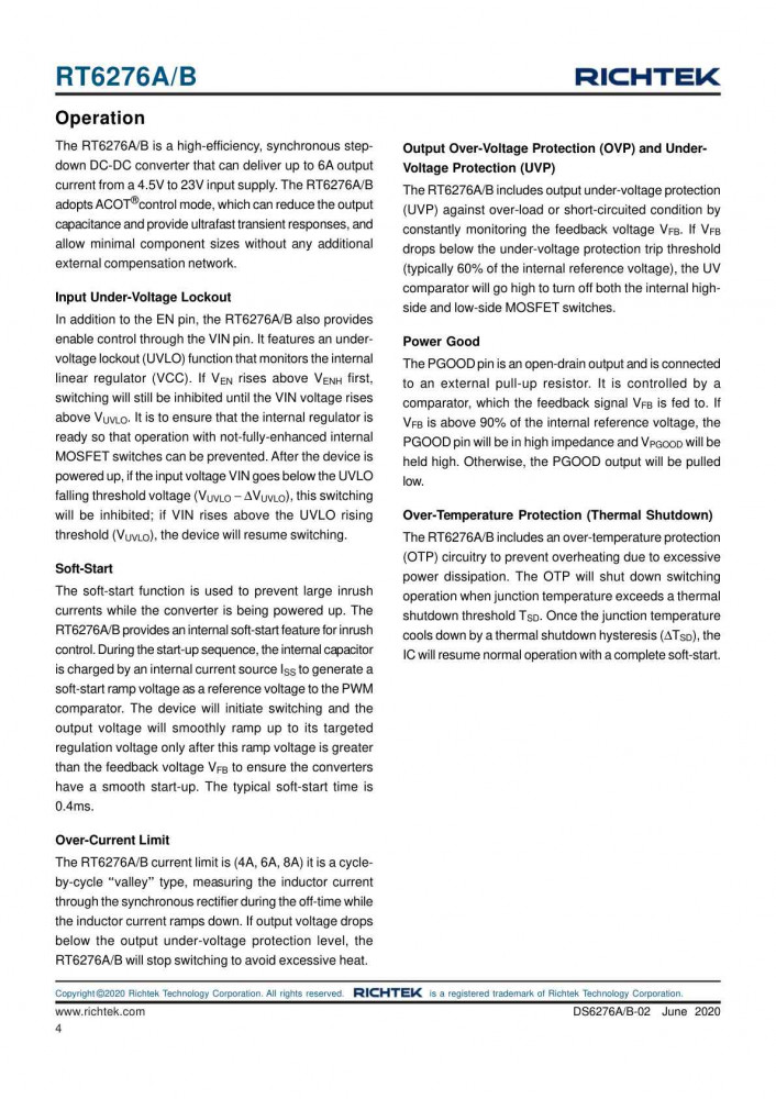 RT6276A/B datasheet page 4