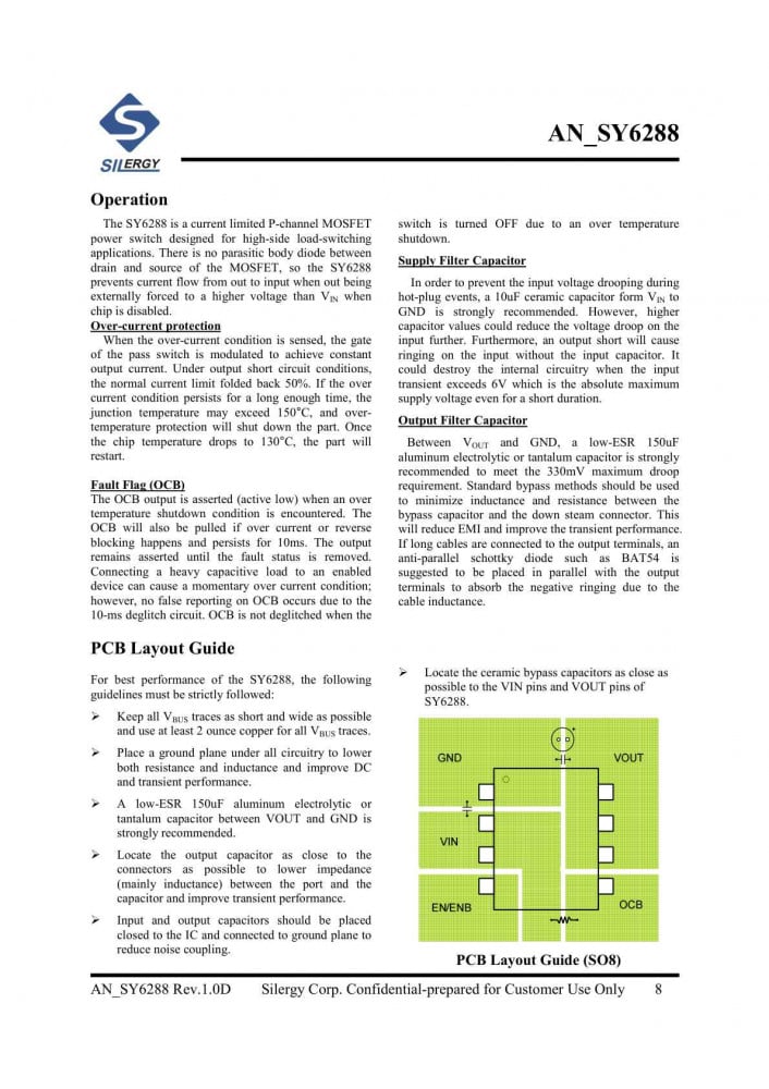SY6288 datasheet page 8