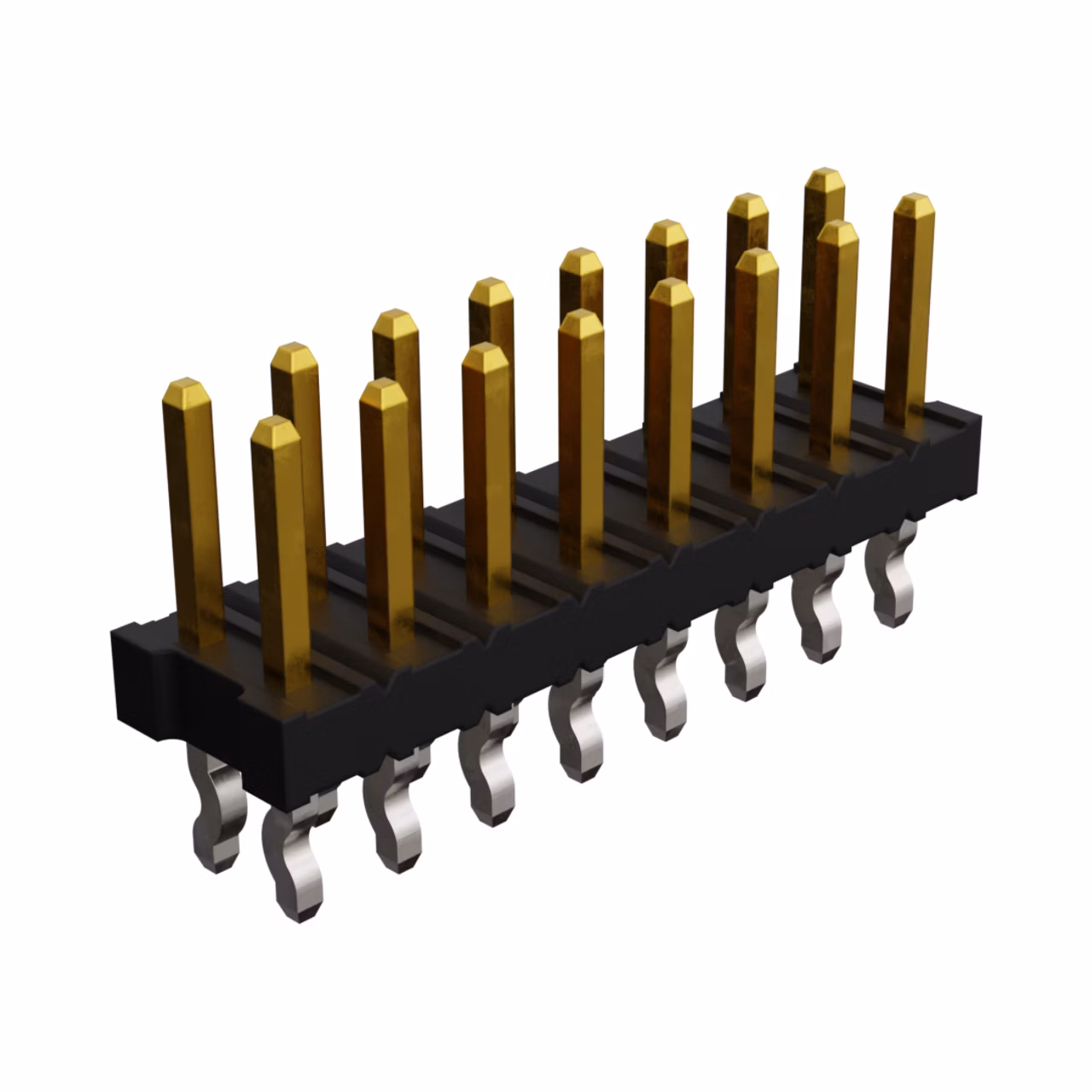 2.00mm Pitch Milli-Grid Straddle Mount Header, 16 Circuits, 0.38µm Gold (Au) Selective Plating, Lead-Free for sale