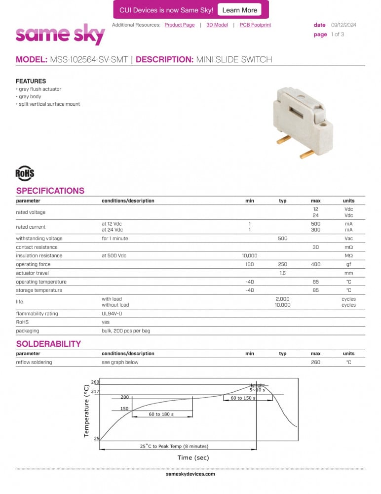 MSS-102564-SV-SMT datasheet page 1