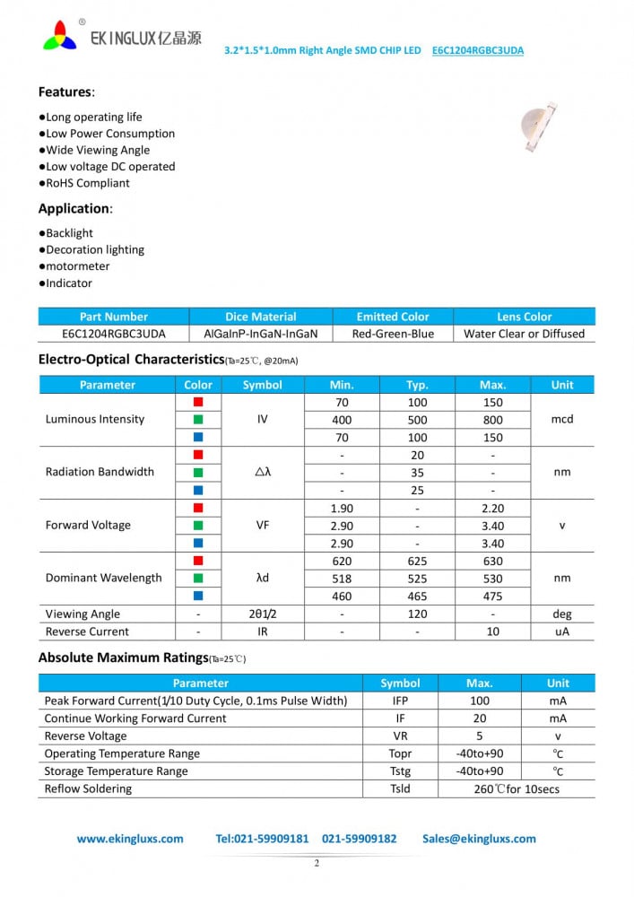 E6C1204RGBC3UDA datasheet page 2